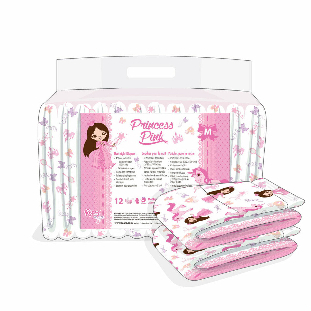 Rearz Princess Pink Overnight Adult Diapers