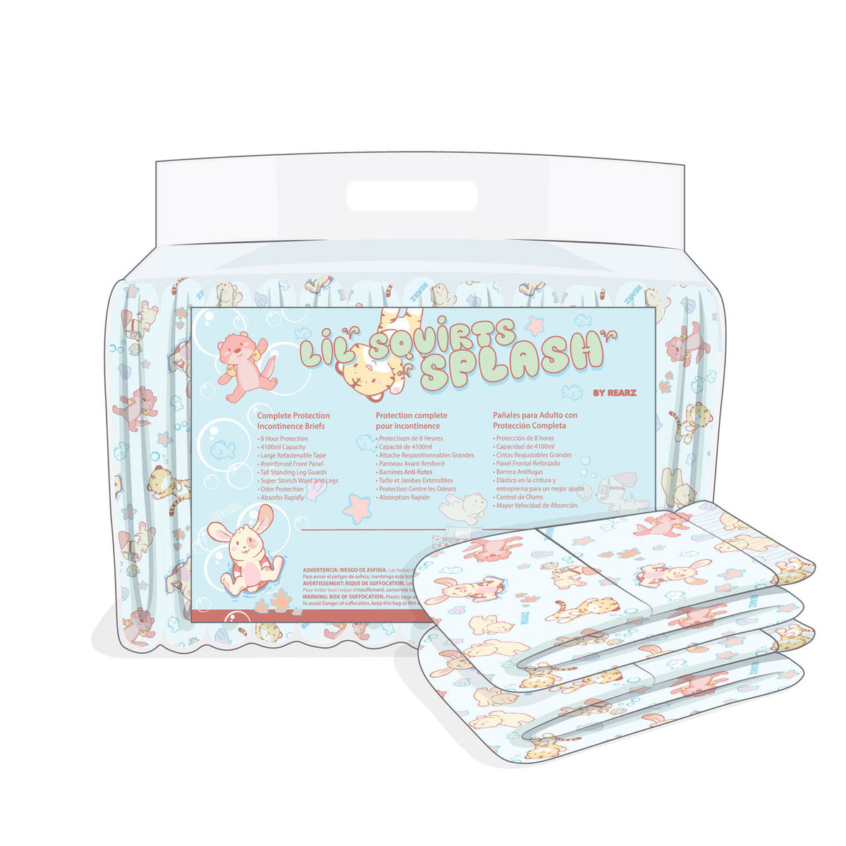 Rearz Lil' Squirts Splash Adult Diapers
